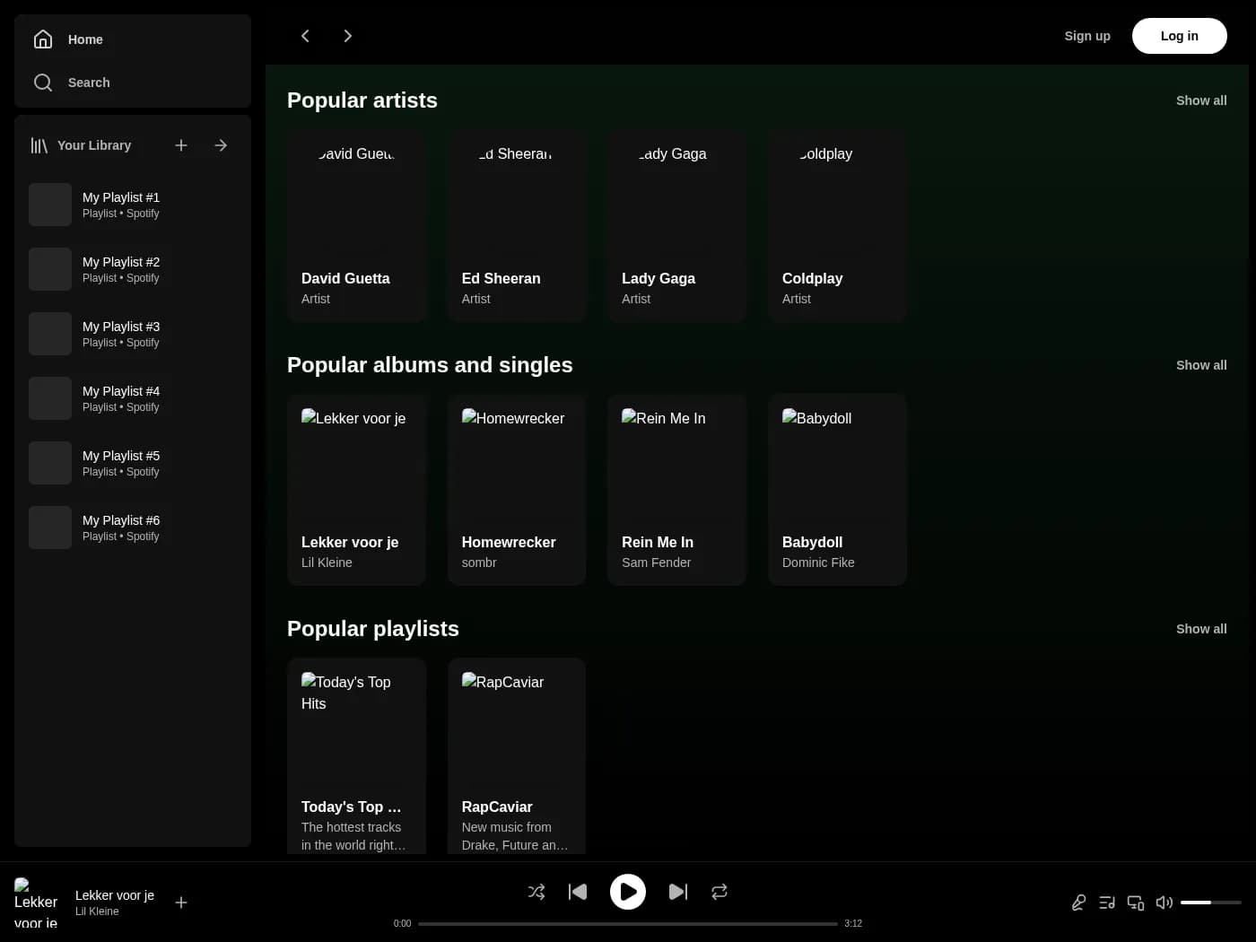 Spotify Web Clone