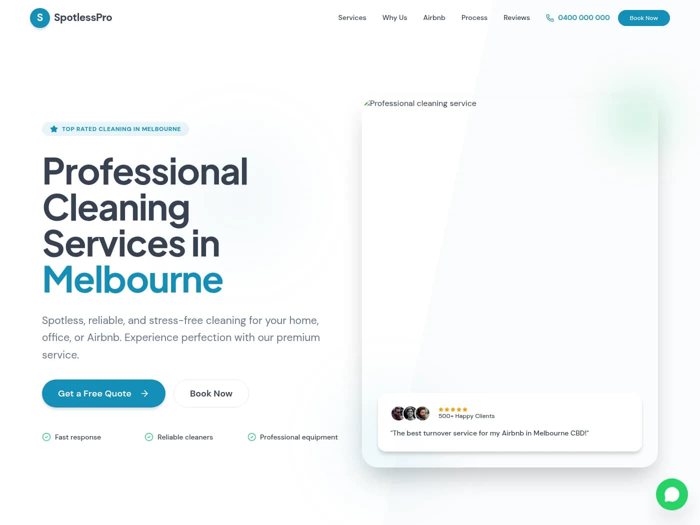 SpotlessPro Cleaning Site