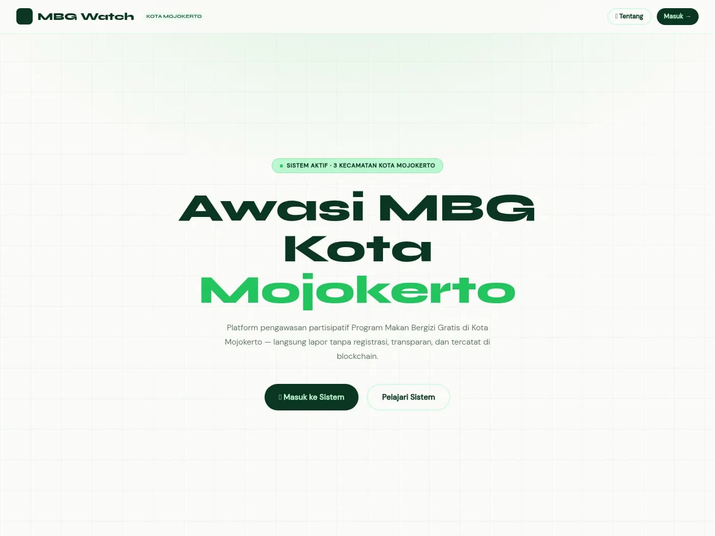 SPPG Mojokerto Dashboard