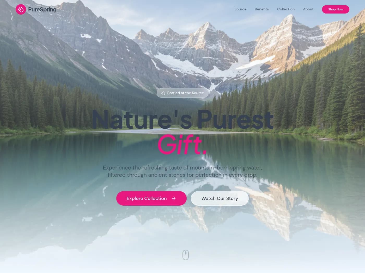 PureSpring Landing Page