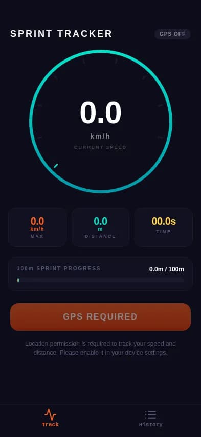 Sprint Speed Tracker