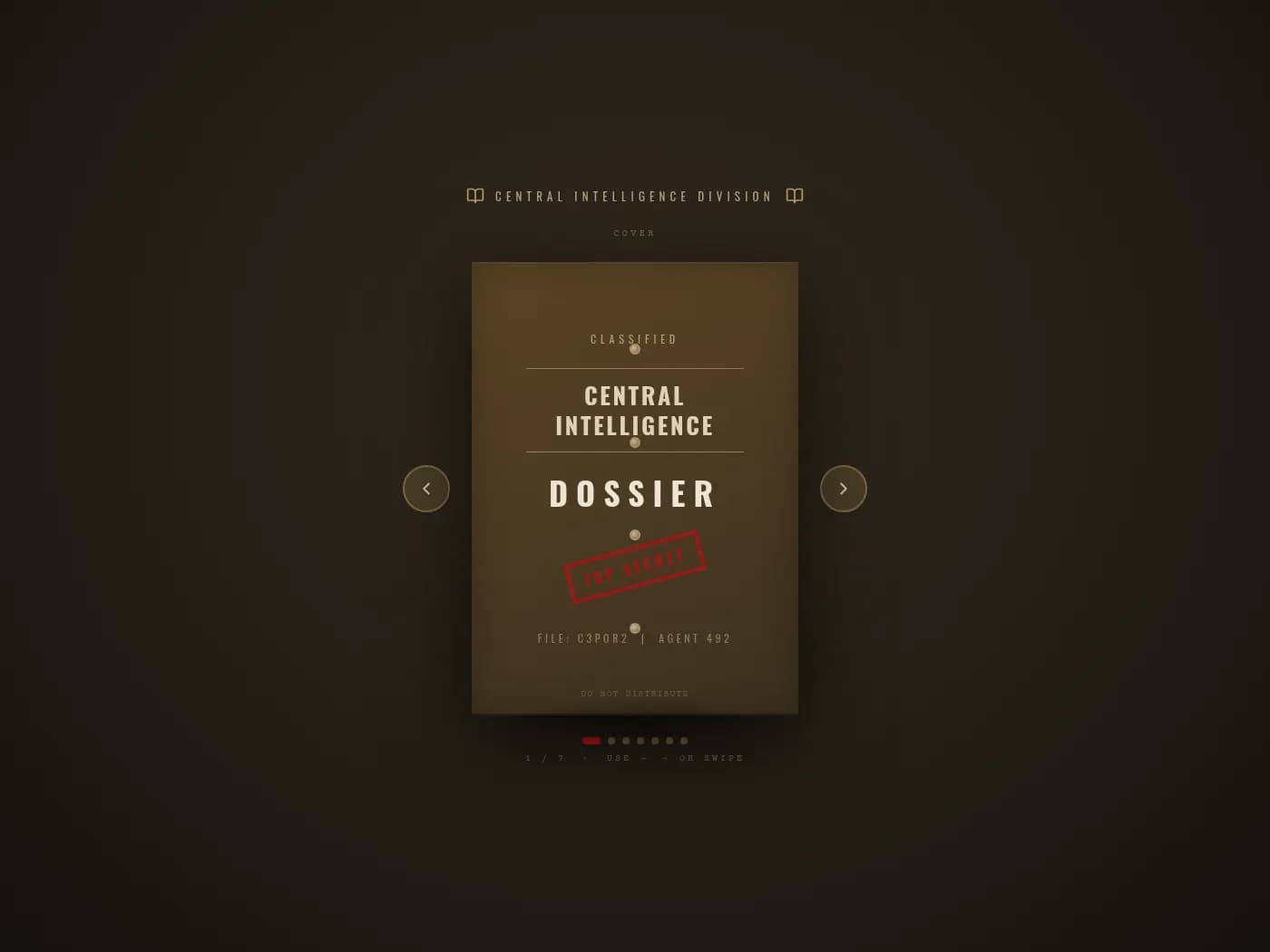 Spy Dossier Flipbook