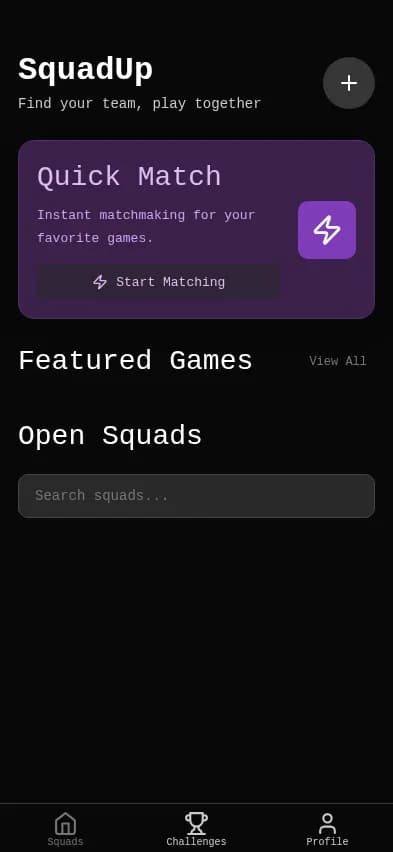 SquadUp Gaming Hub