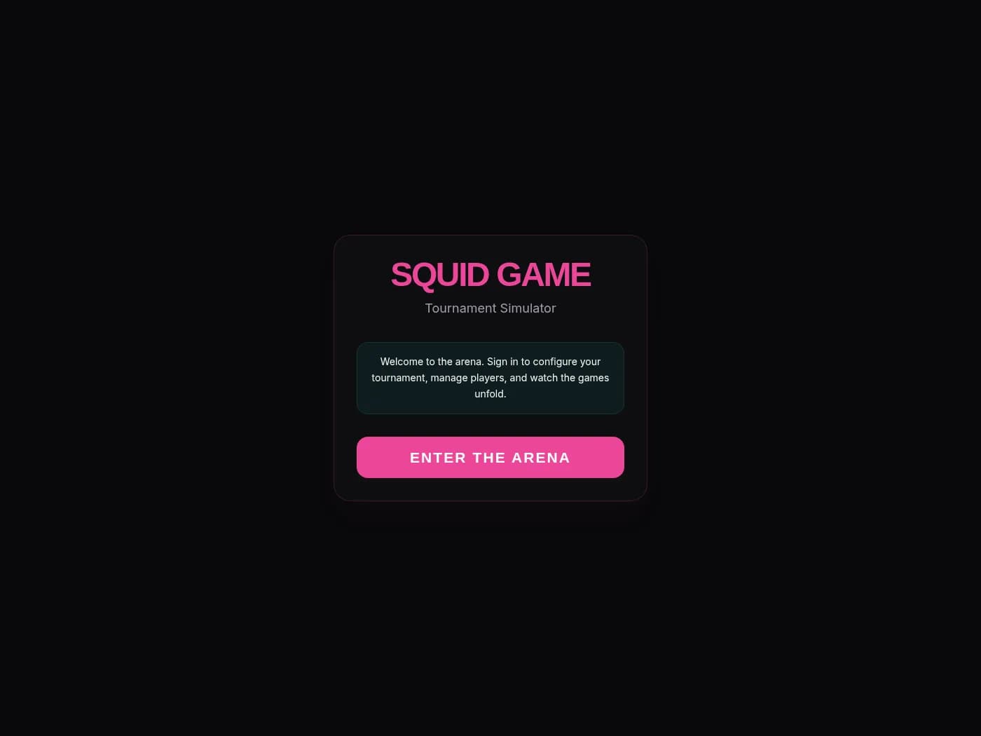 Squid Games Simulator