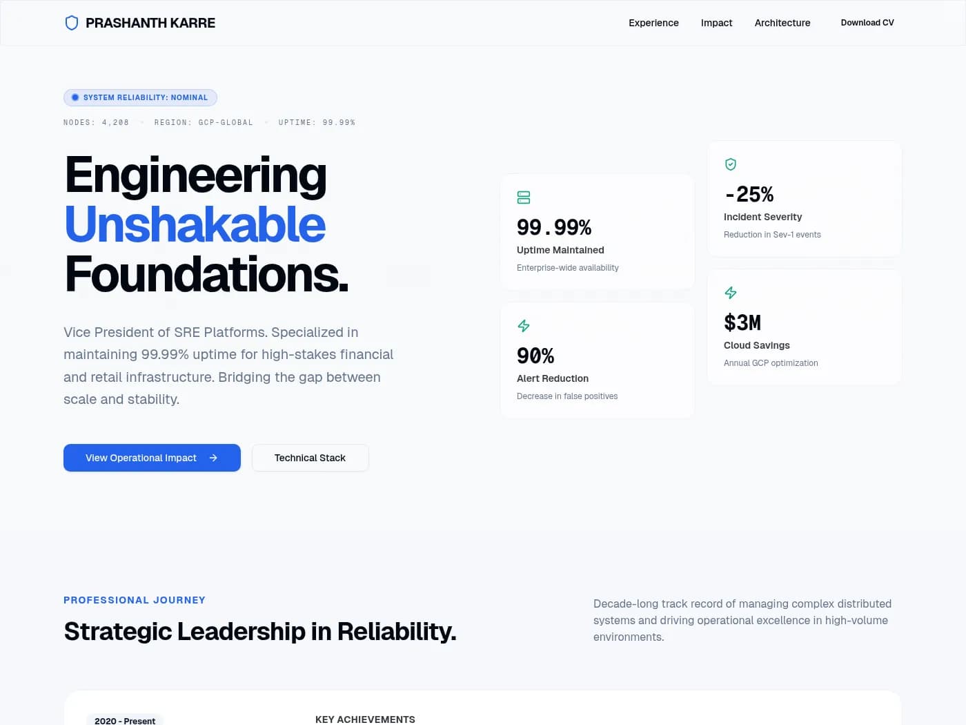 SRE Portfolio Website