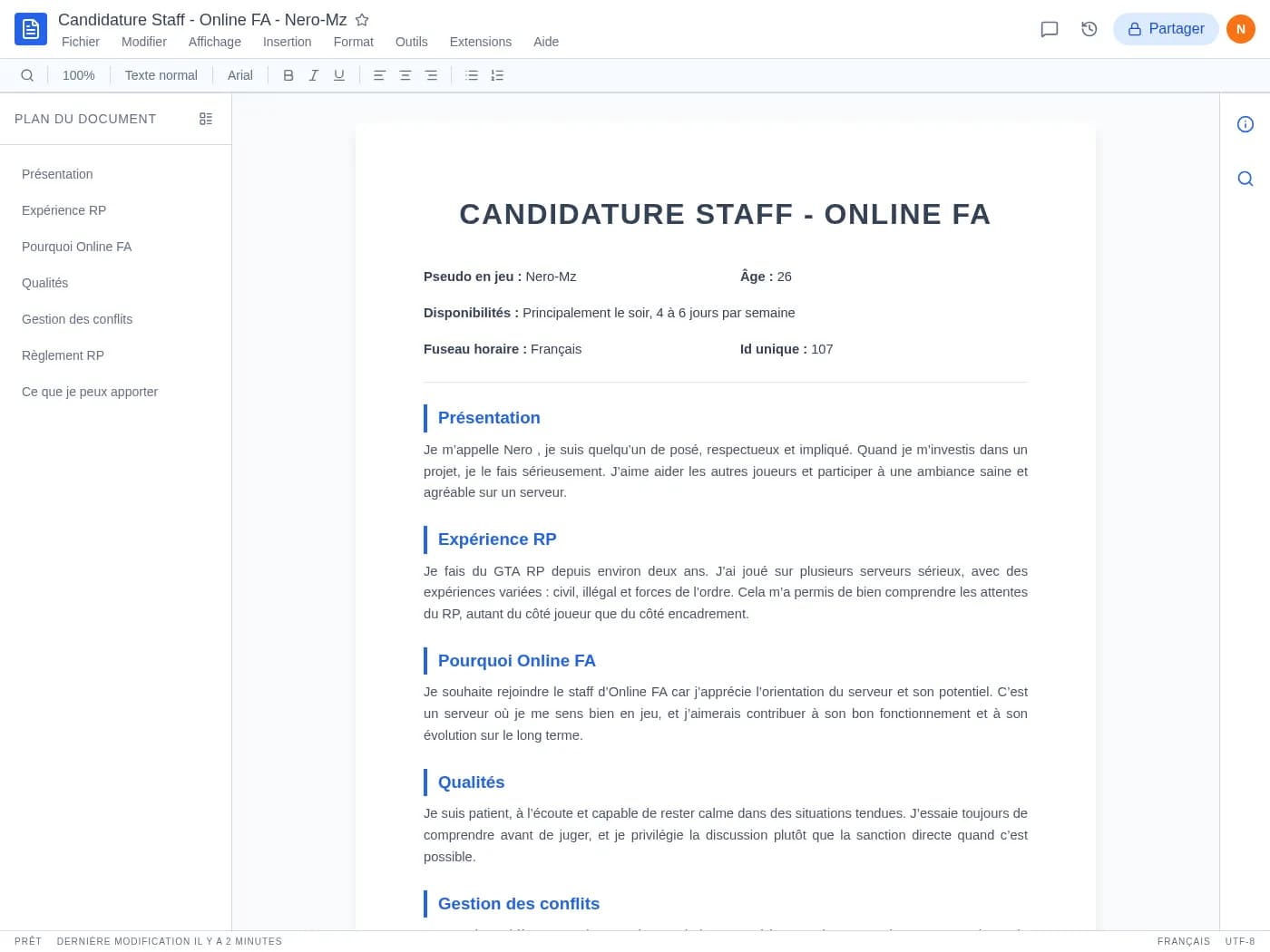 Staff Candidacy GDoc