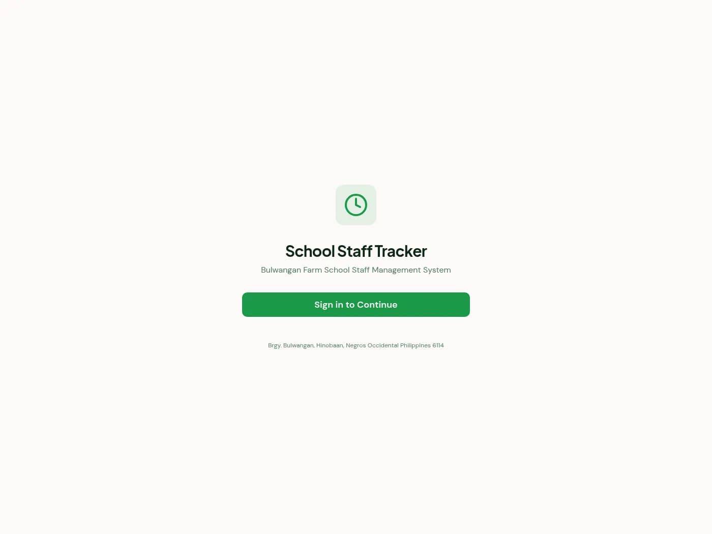 School Staff Tracker