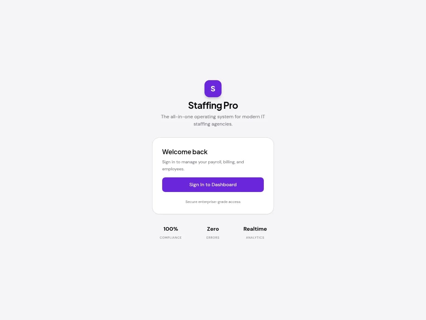 Staffing Pro Portal