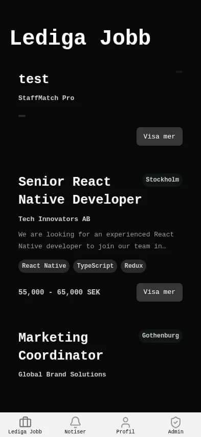 StaffMatch Mobile