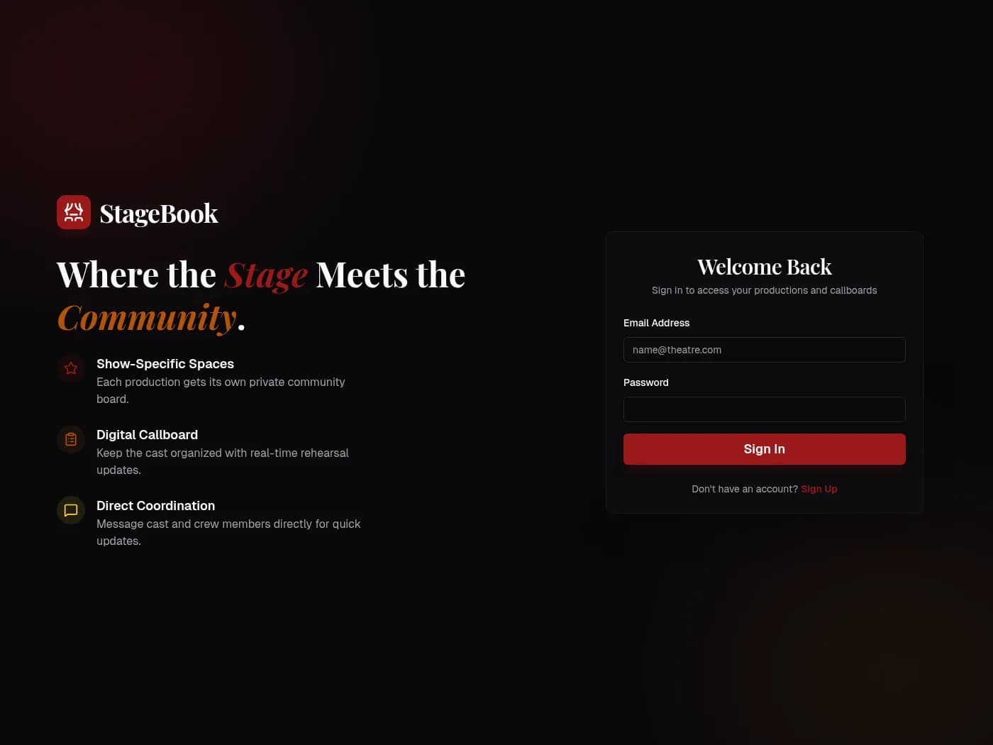 StageBook Community
