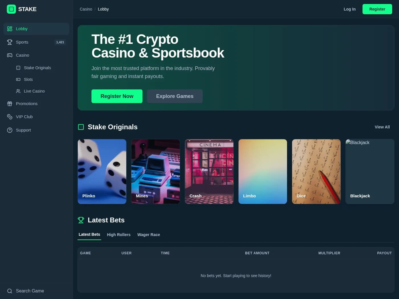 Stake Casino Clone