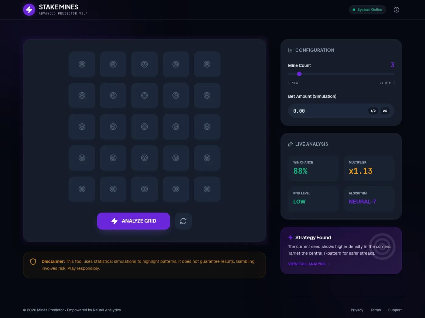 Stake Mines Predictor