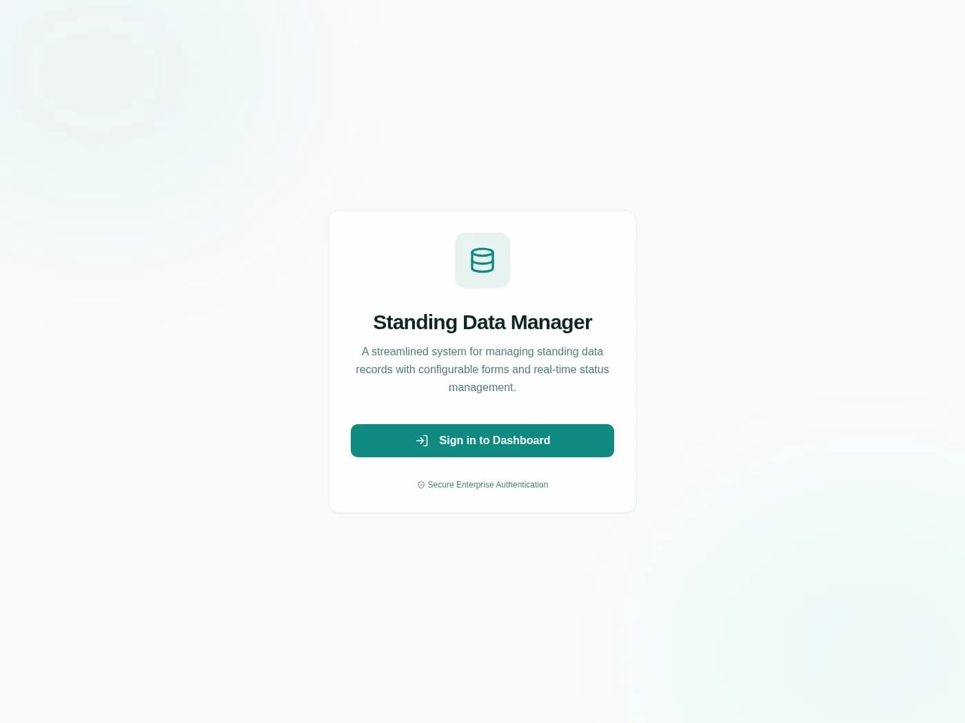 Standing Data Manager
