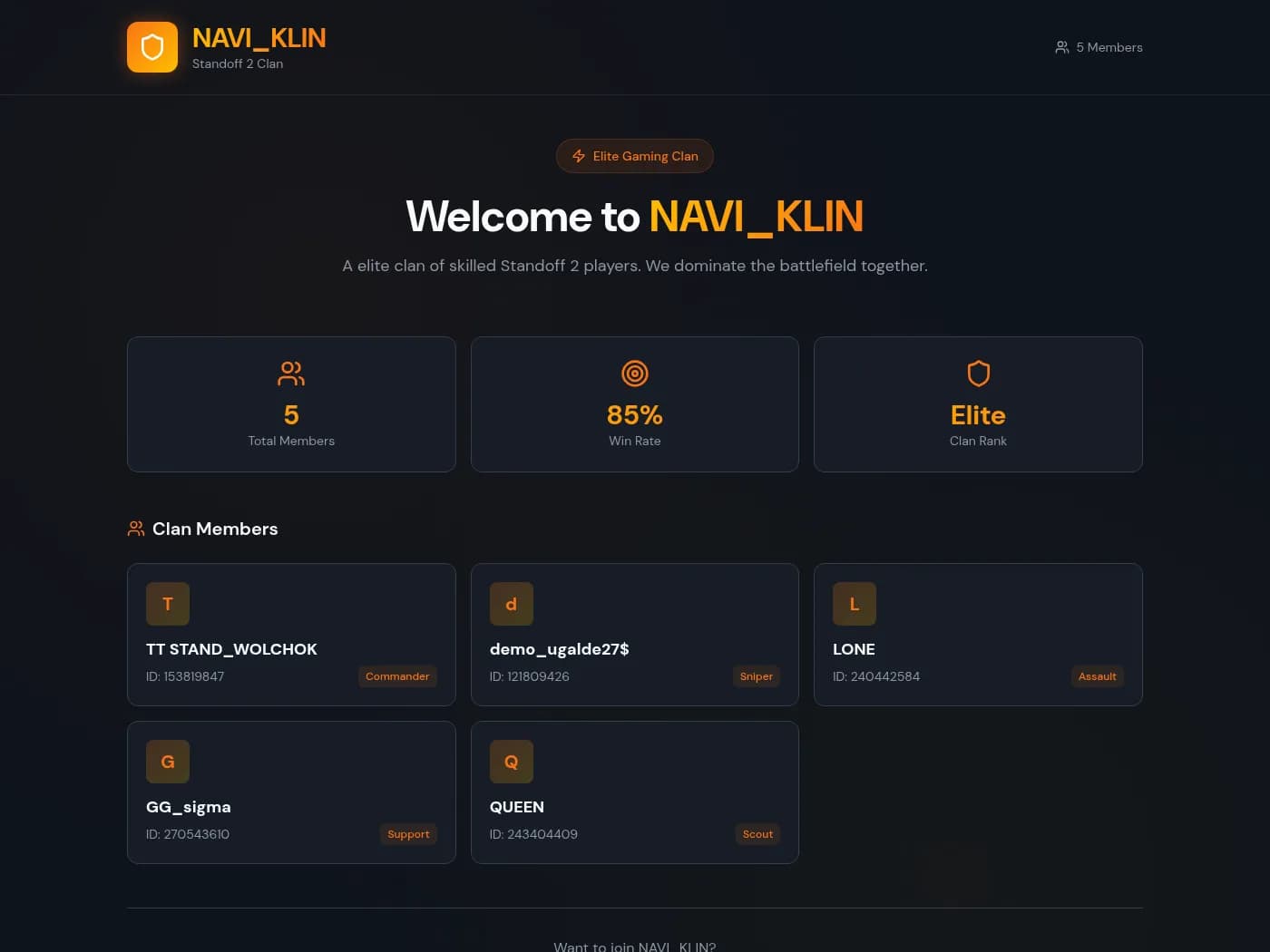 Standoff 2 Clan Hub