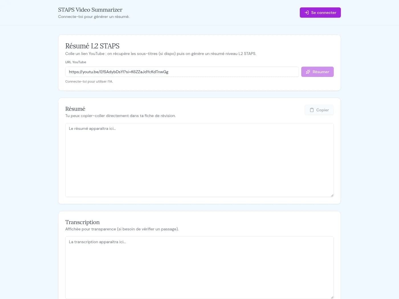 STAPS Video Summarizer