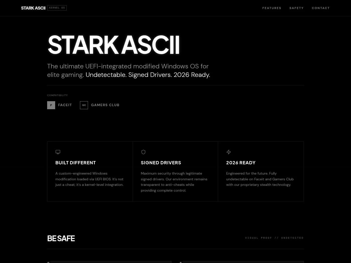 Stark ASCII Landing