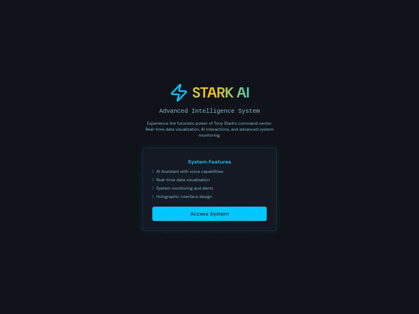 StarkAI Web Interface