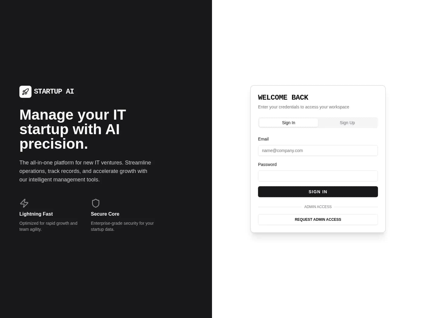 Startup AI Manager