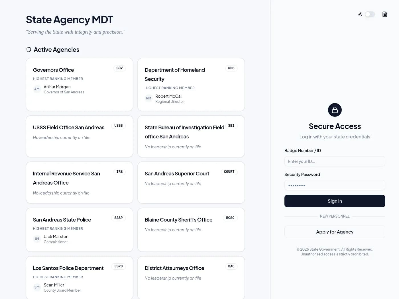 State Agency MDT Suite