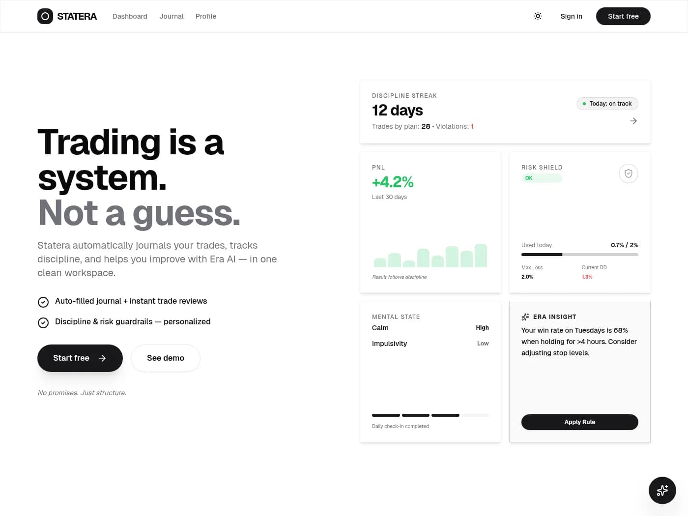 Statera Trading Platform Web