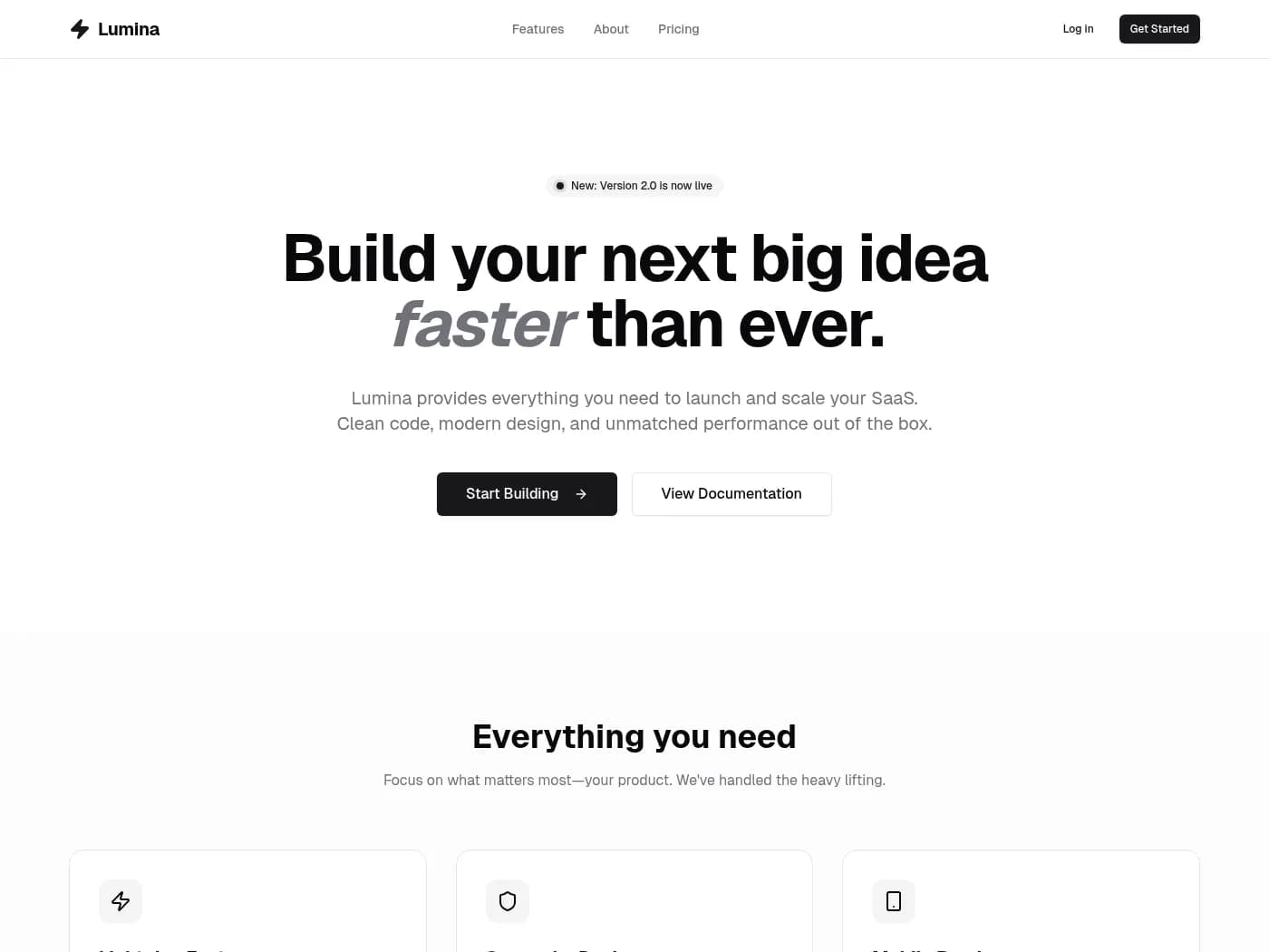 Basic Static Landing Page