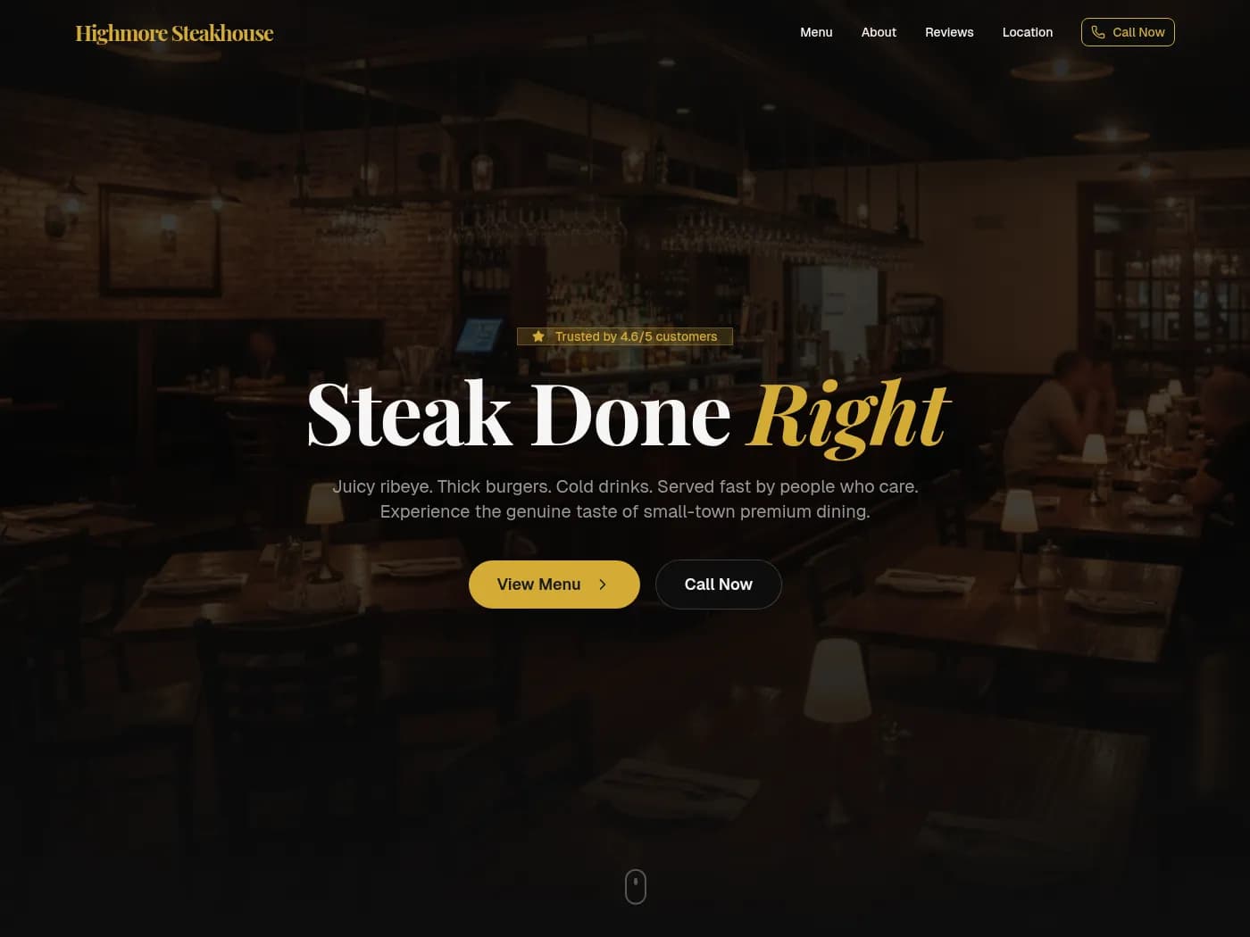 Steakhouse Web MVP