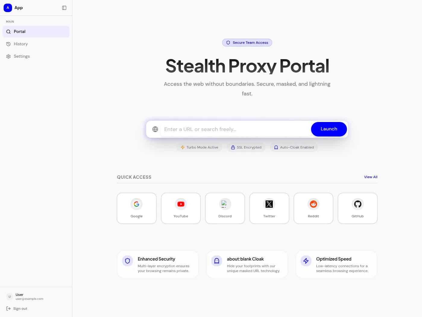 Stealth Proxy Portal
