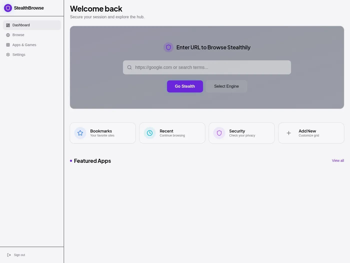 StealthBrowse Hub
