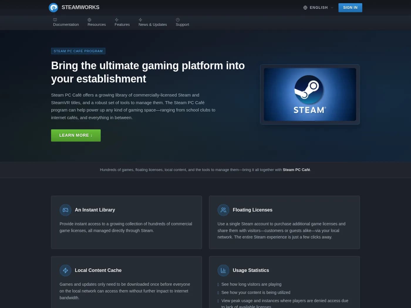 Steam PC Café Clone