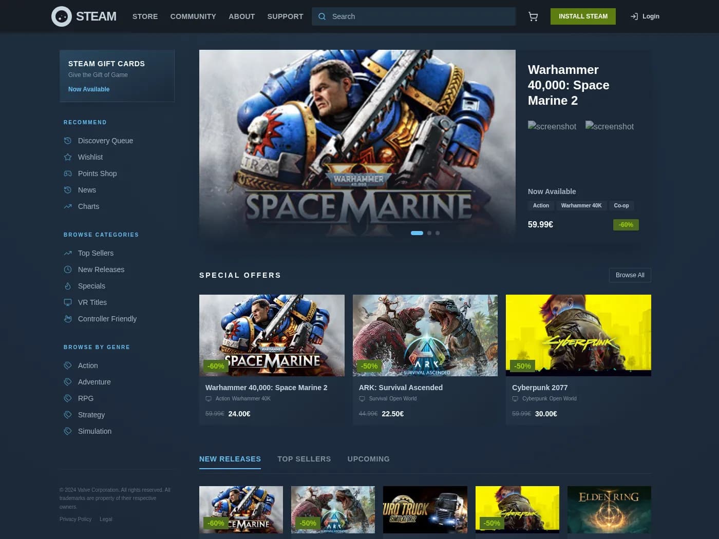 Steam Game Store Clone
