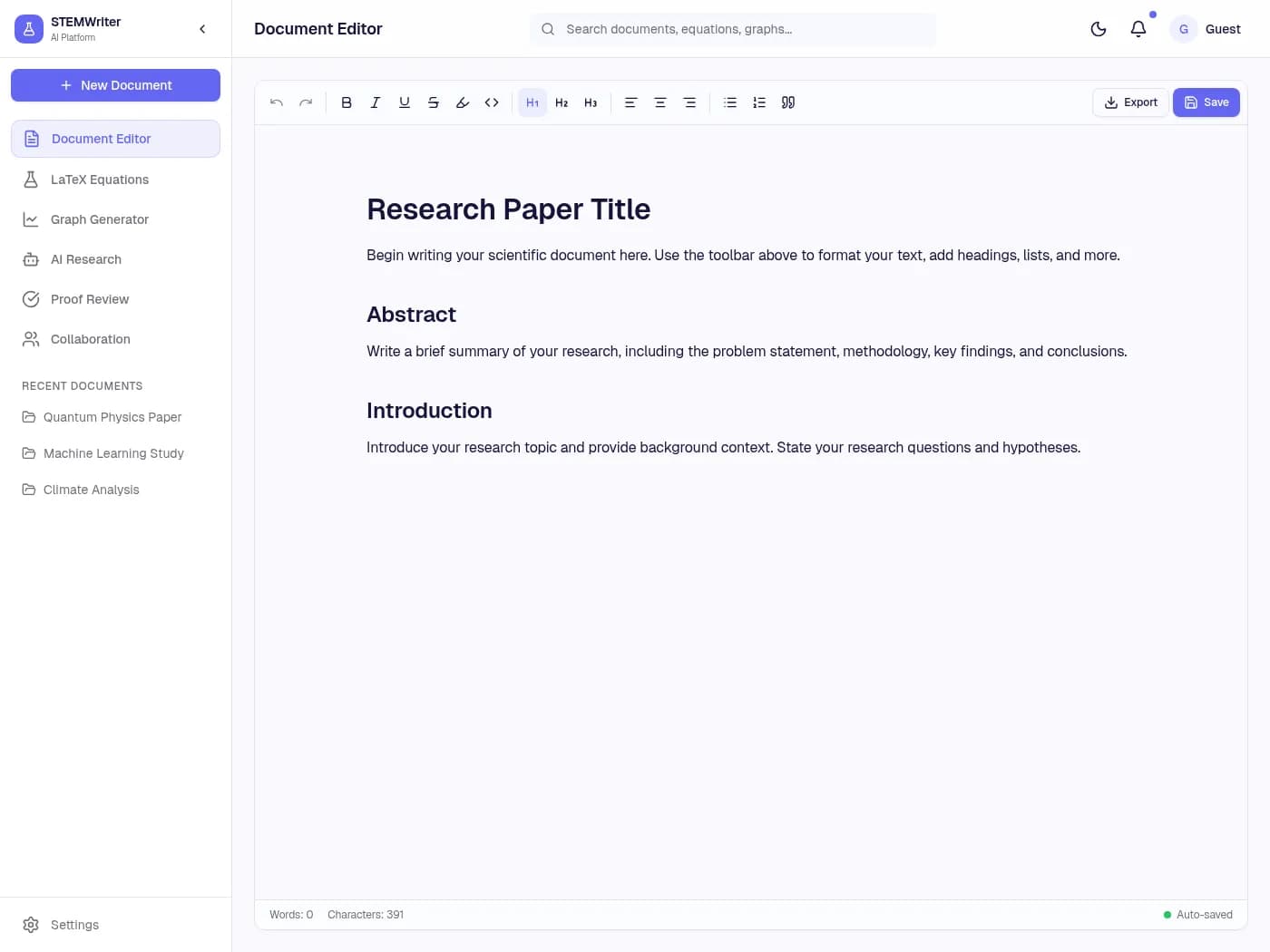 STEMWriter AI Platform