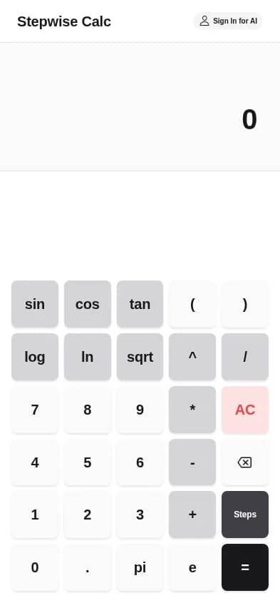 Stepwise Calc Mobile