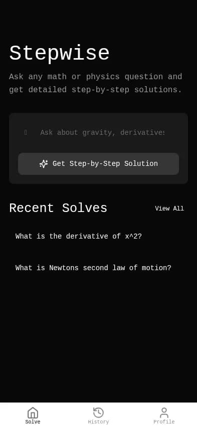 Stepwise Science Solver