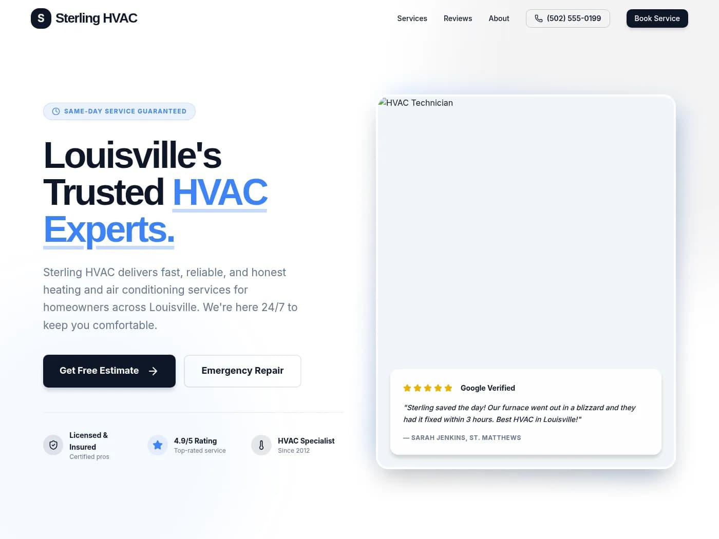 Sterling HVAC Web Launch