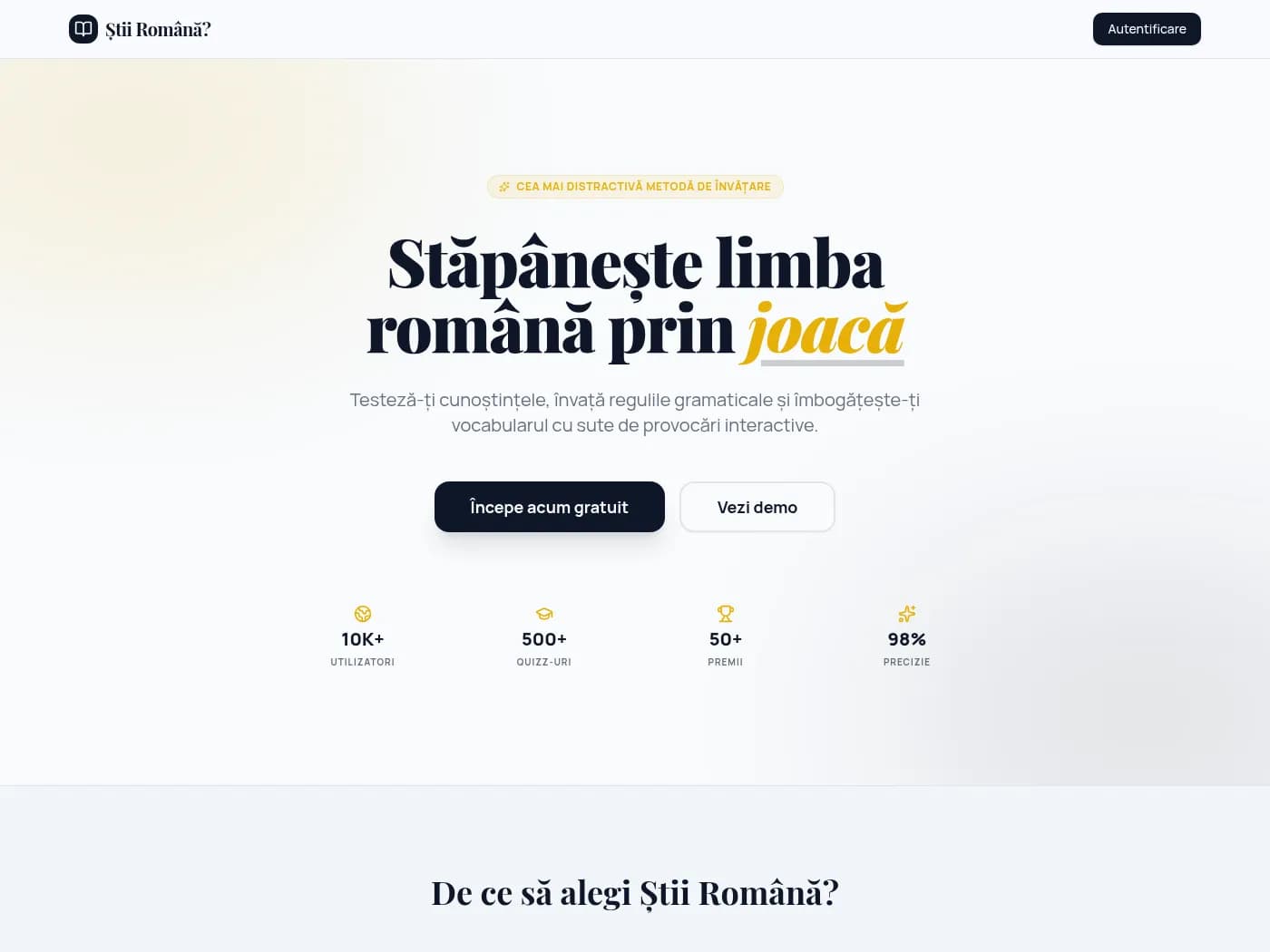 Ști Română?