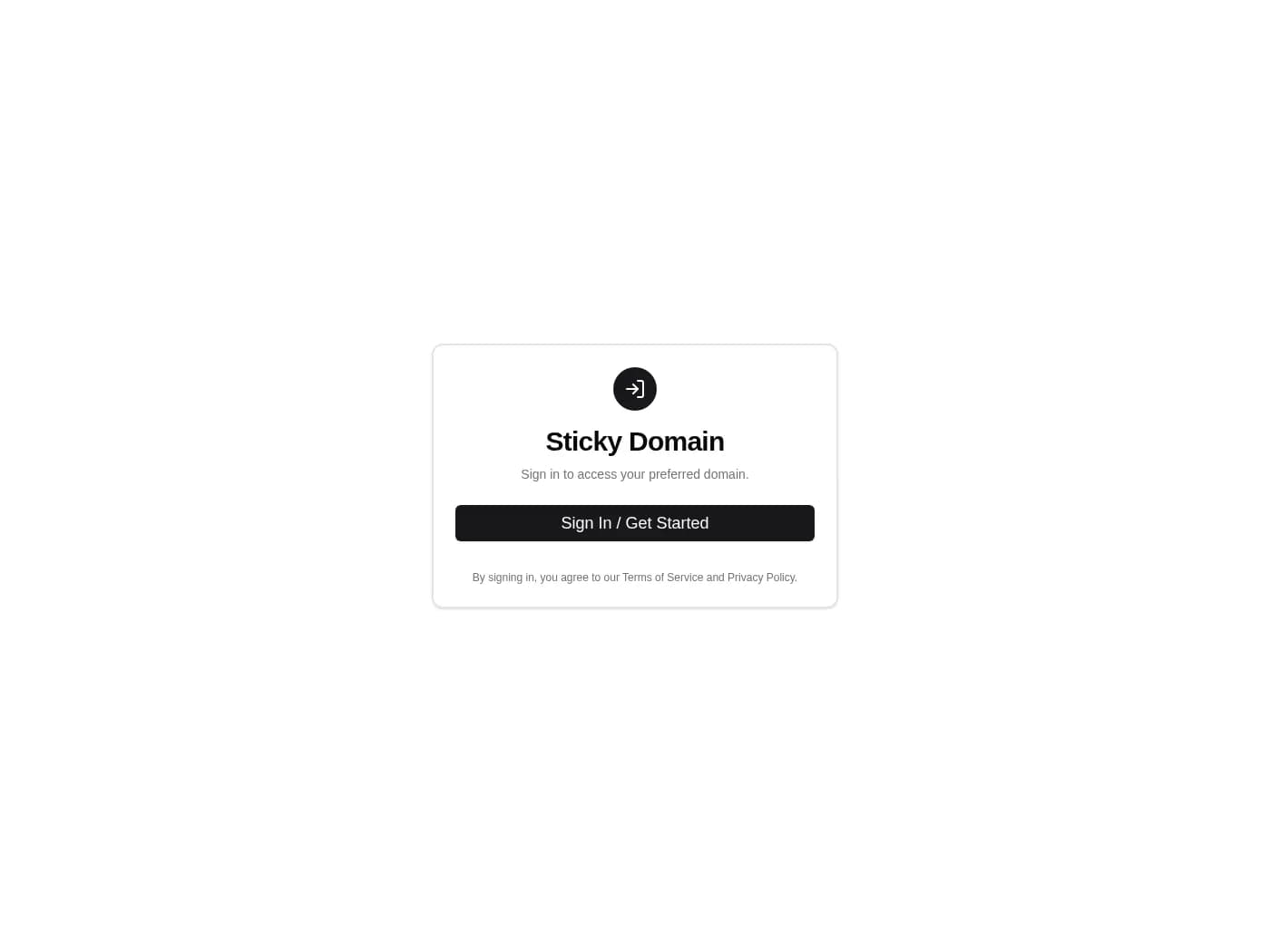 Sticky Domain Login
