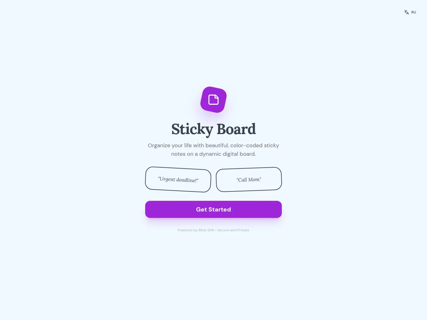 Sticky Task Board
