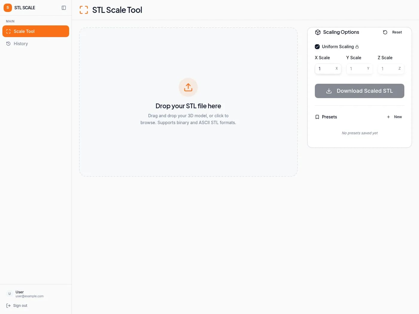 STL Scale Tool
