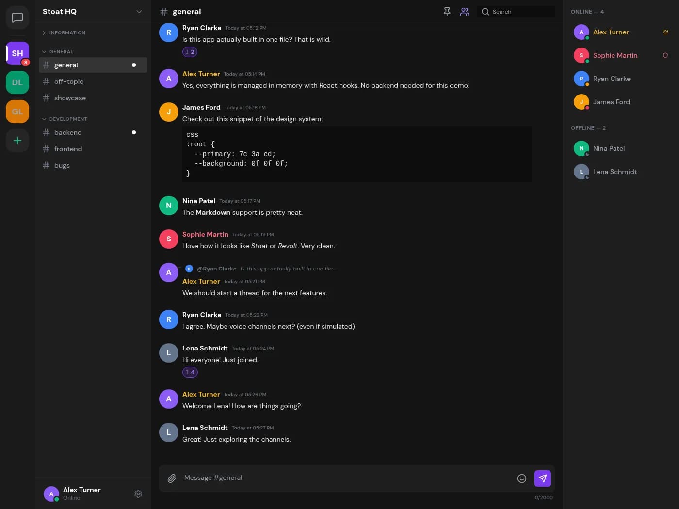 Stoat React Messenger