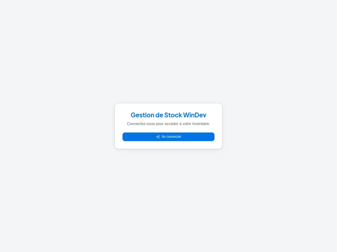 Stock Manager WinDev