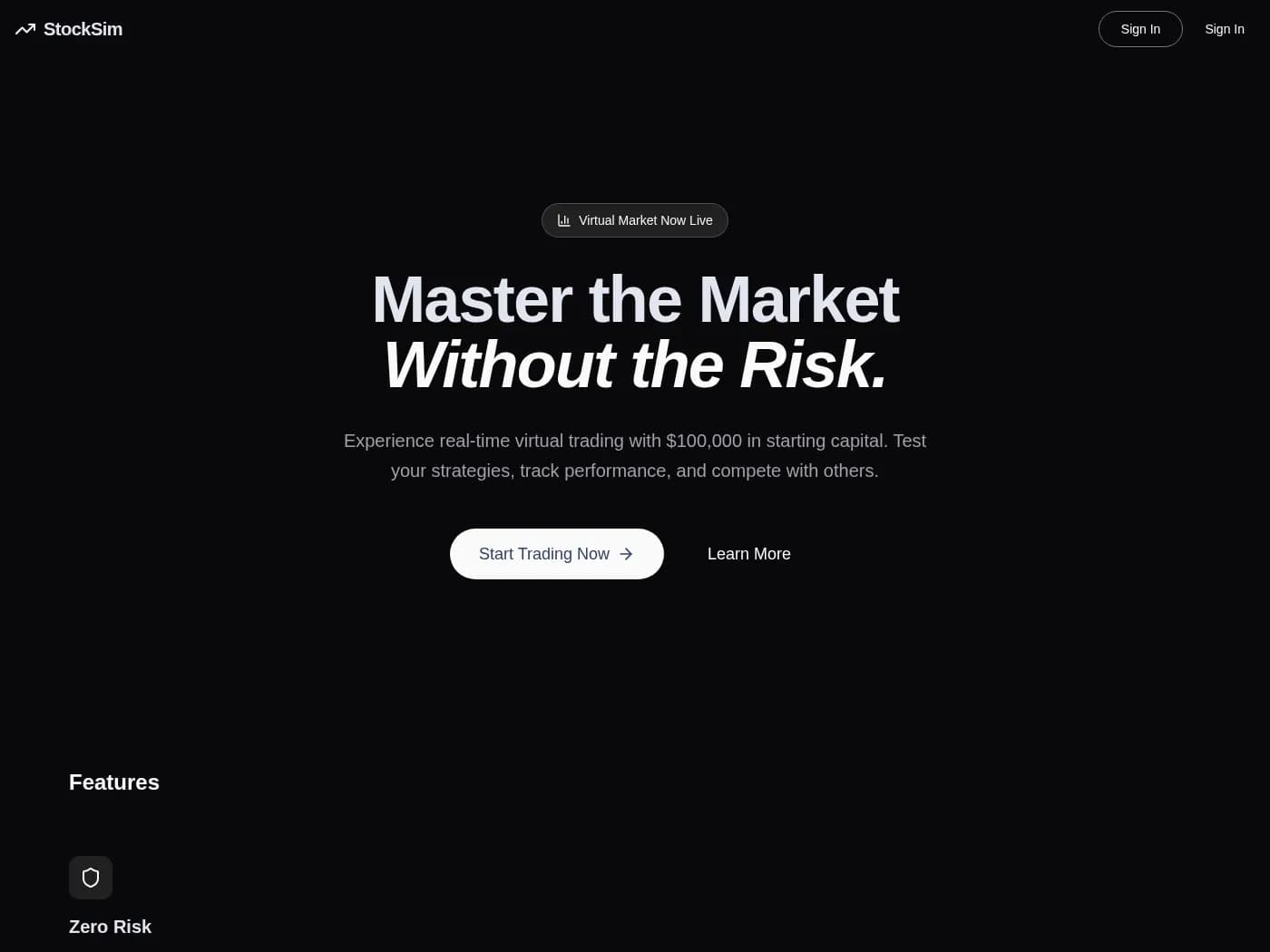 StockSim Game
