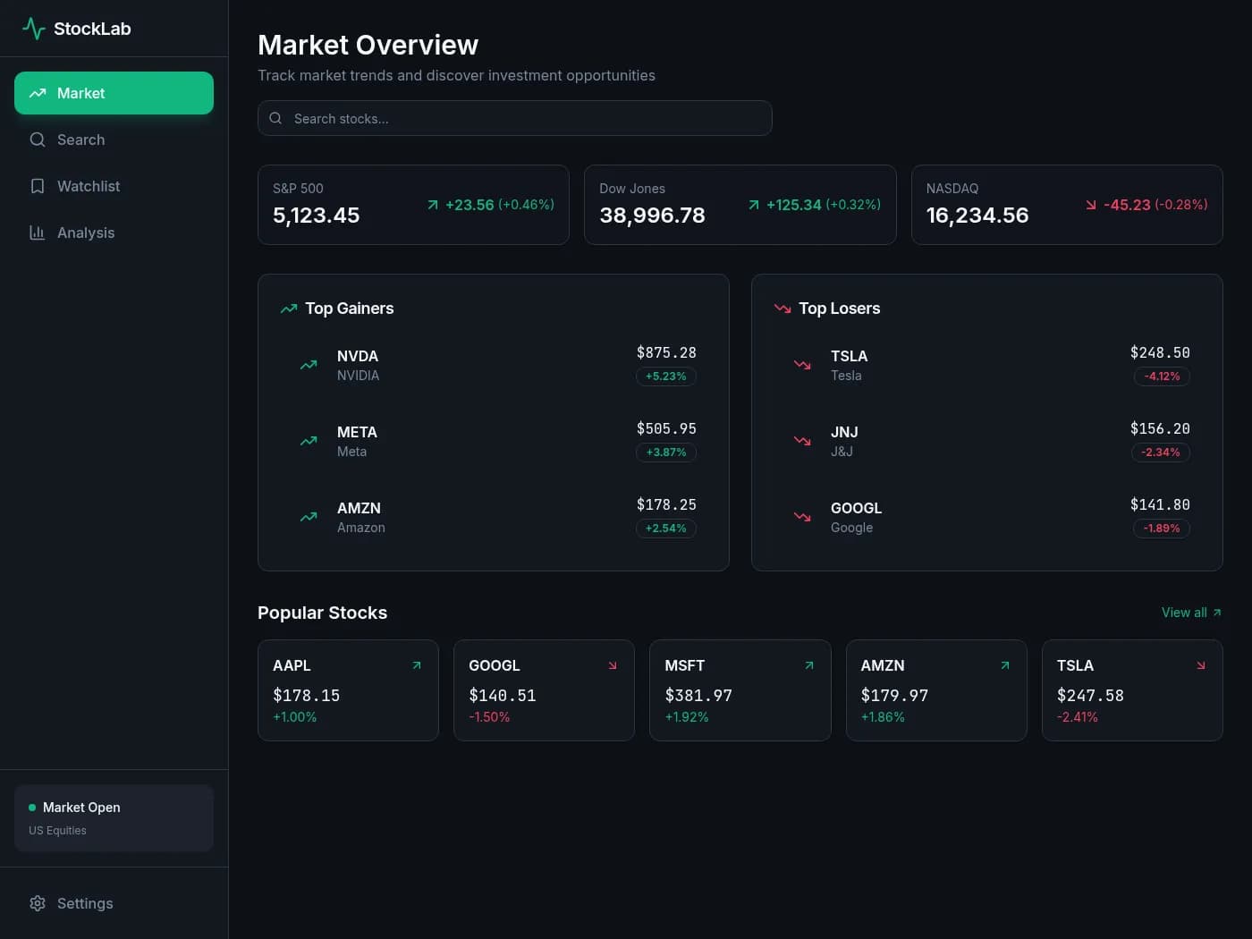 Stock Research App