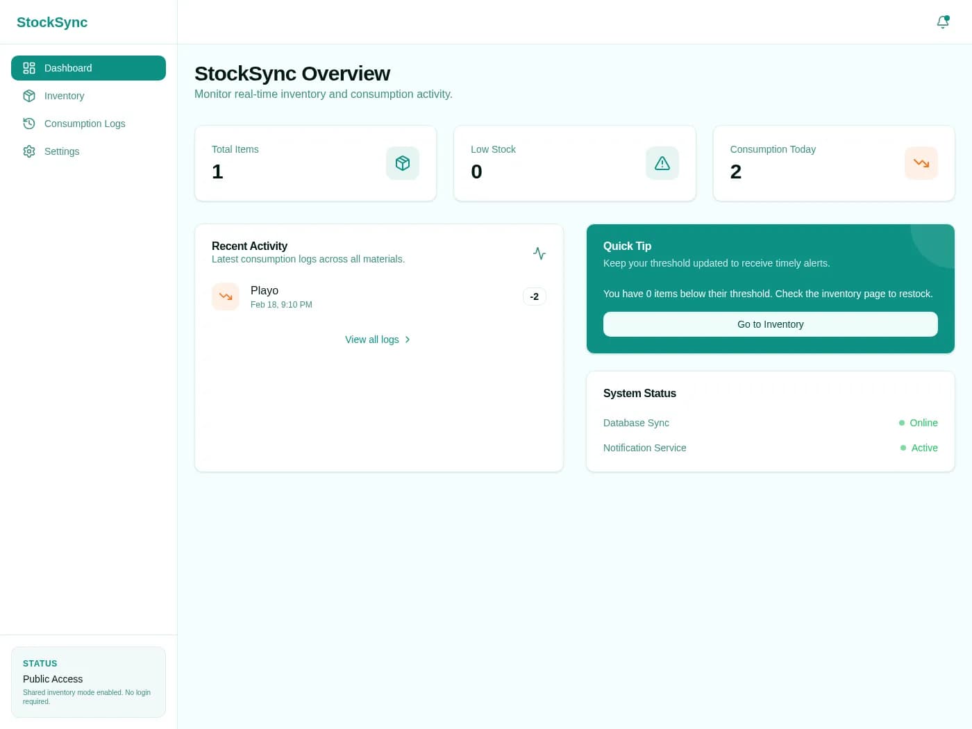 StockSync Notifier