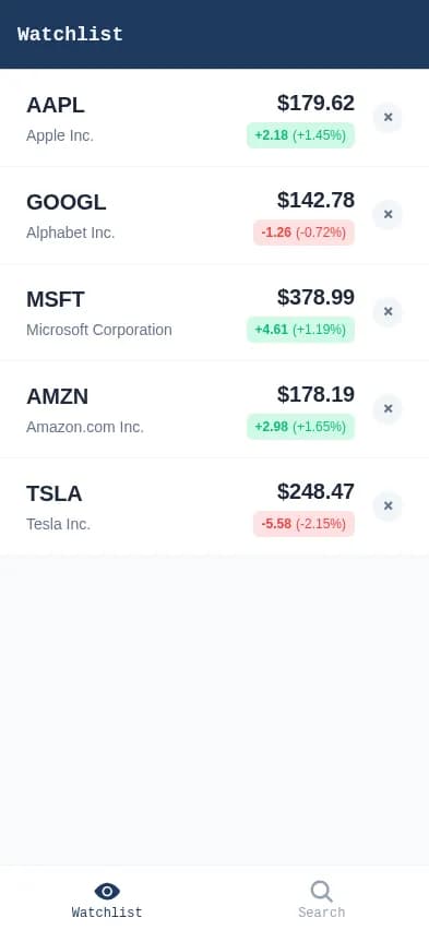 Stock Watch Mobile