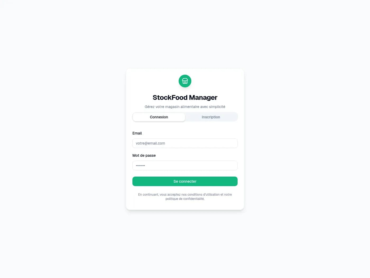 StockFood Manager