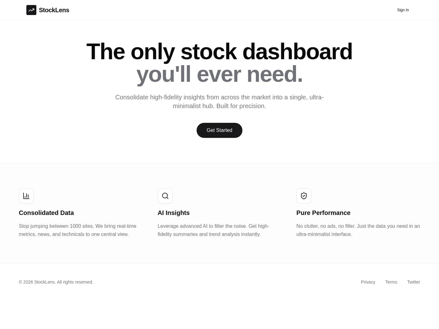 StockLens Dashboard