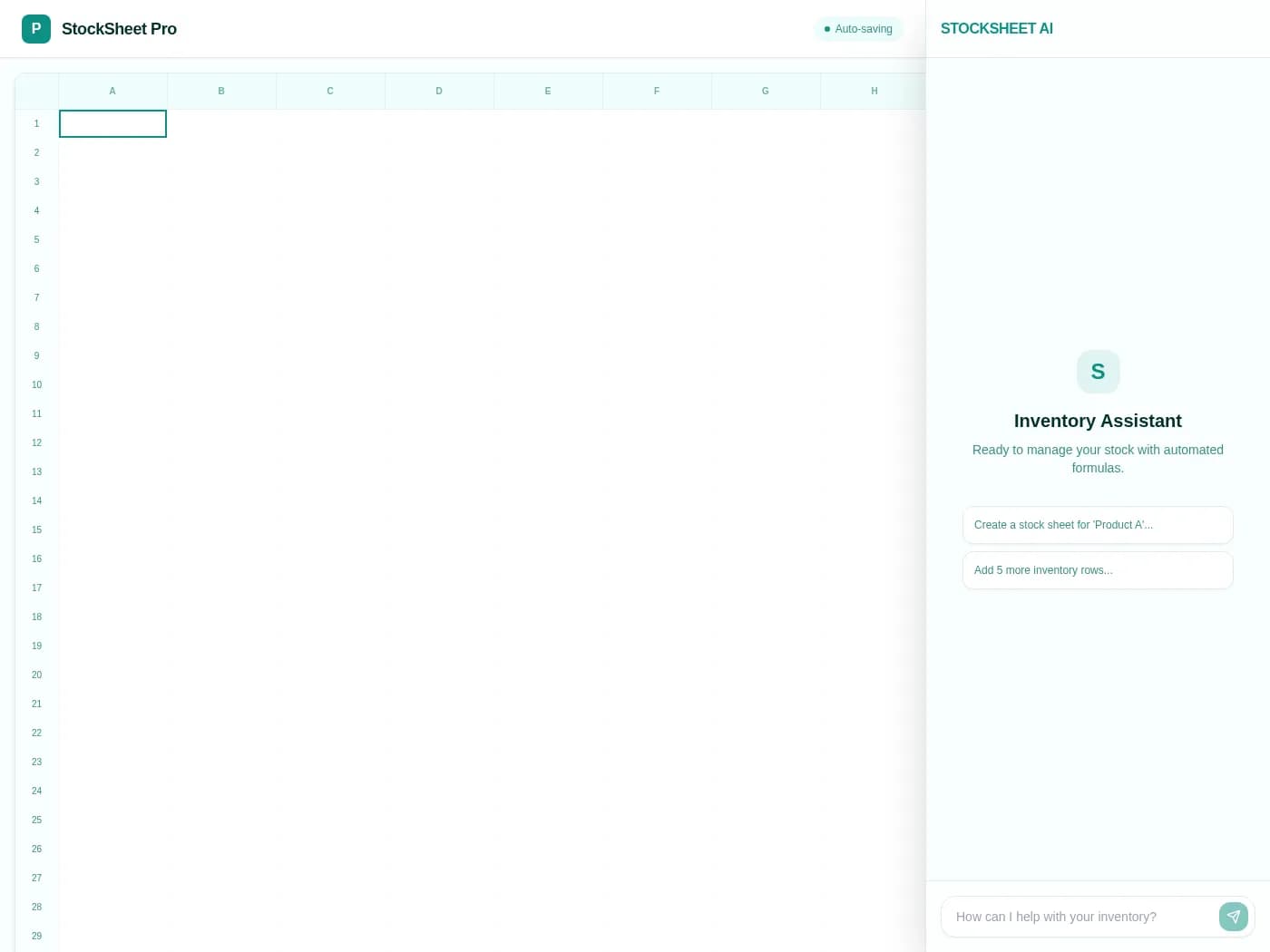 StockSheet Pro