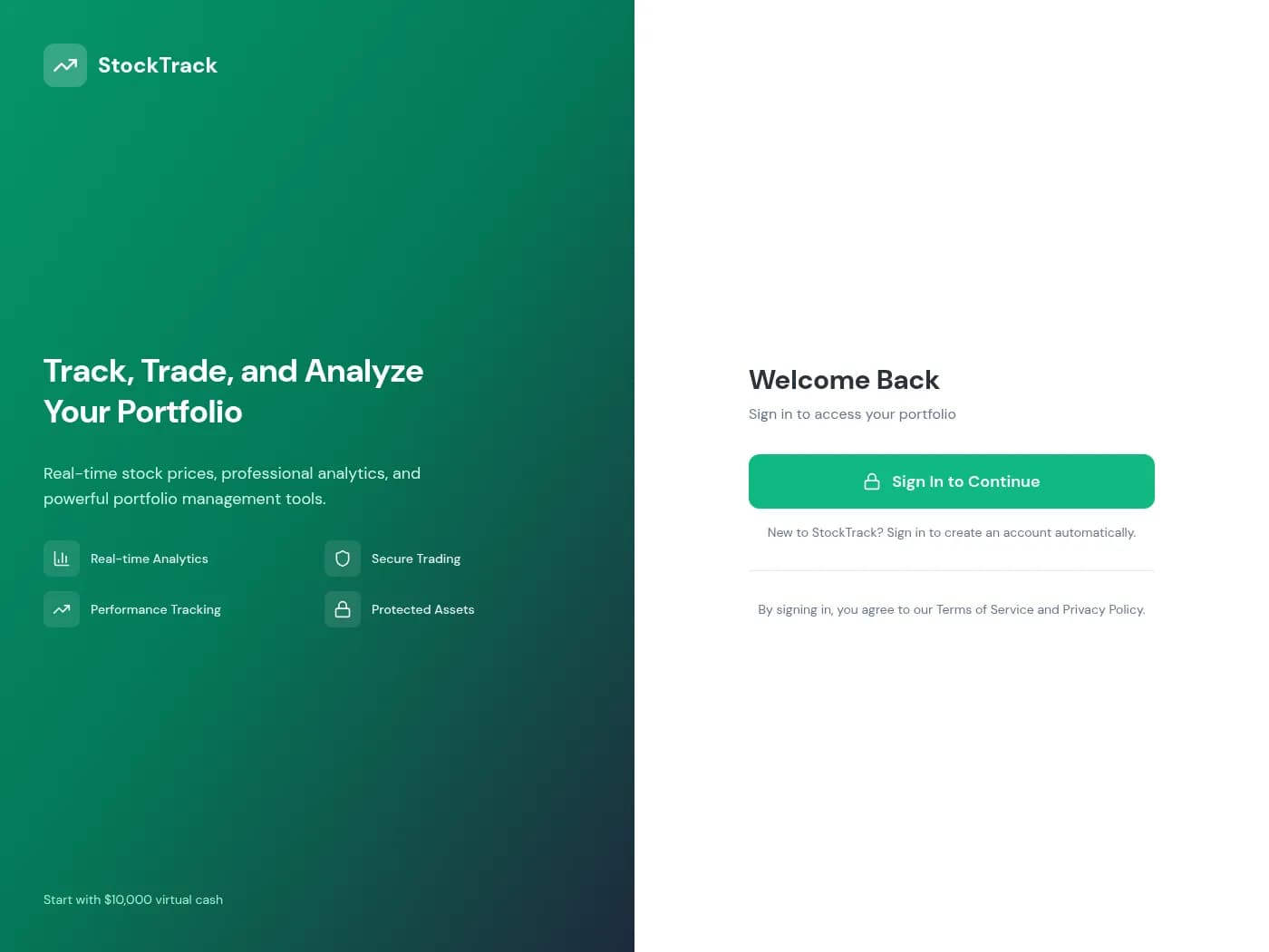 StockTrack Dashboard