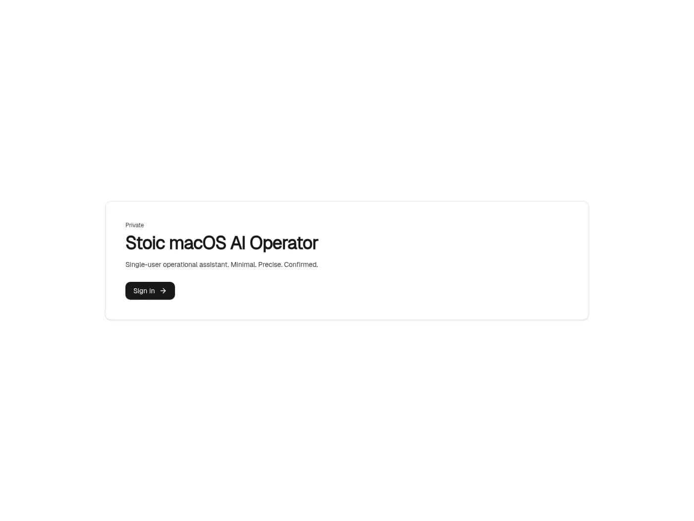 Stoic MacOS AI Operator