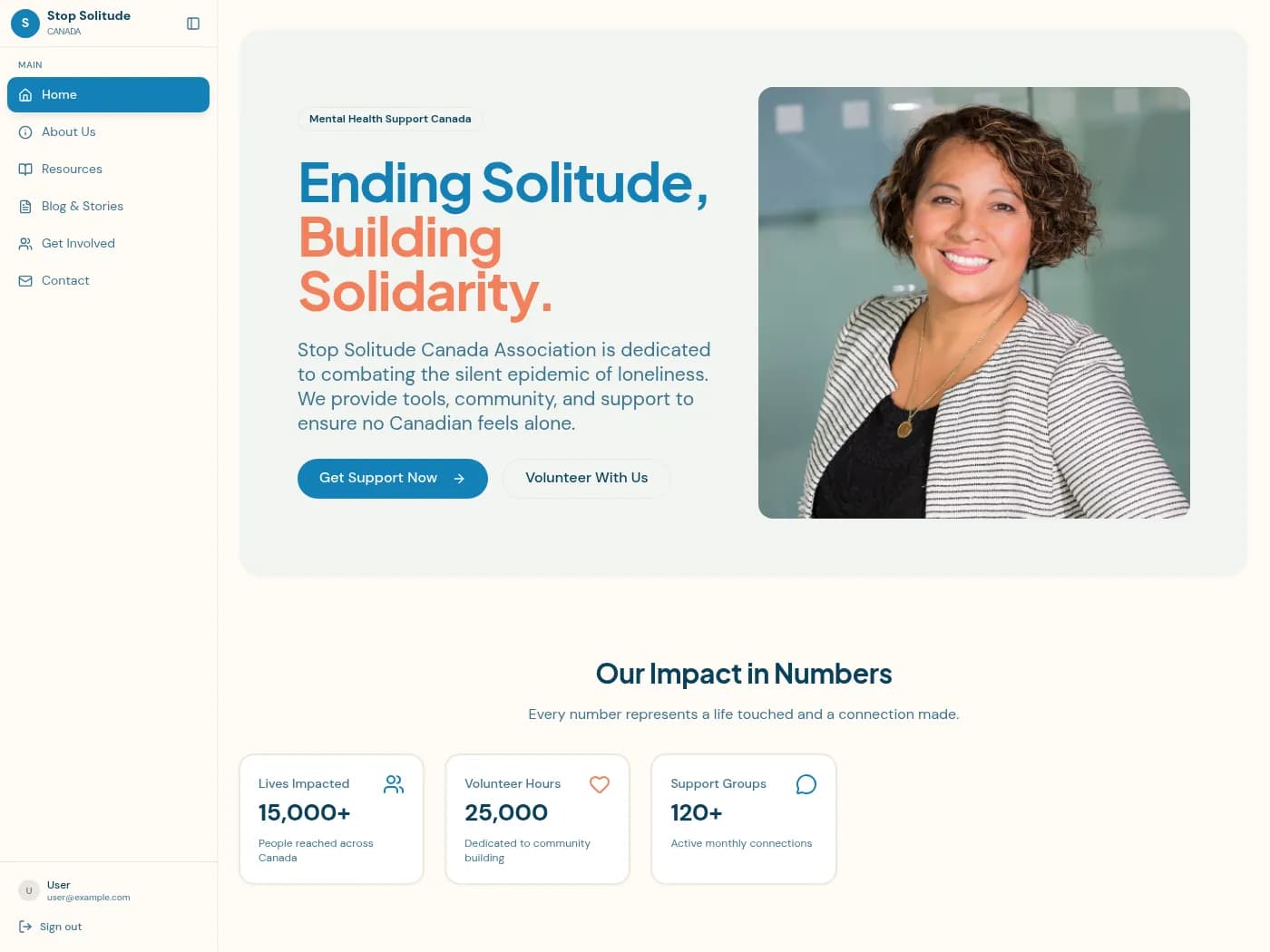 Stop Solitude Canada Site